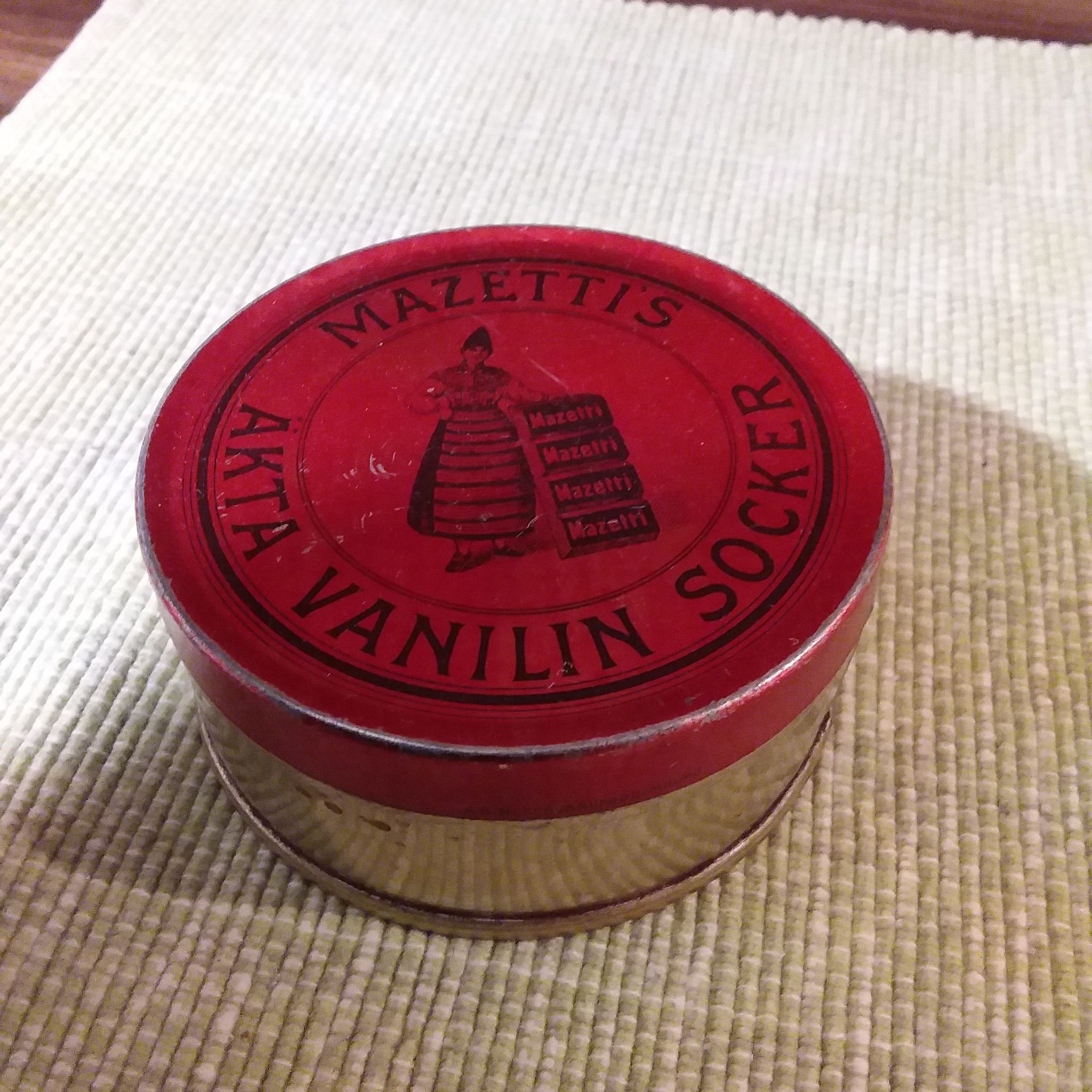 Mazettis Akta Vanilin Socker Burk | Köp på Tradera (710888202)