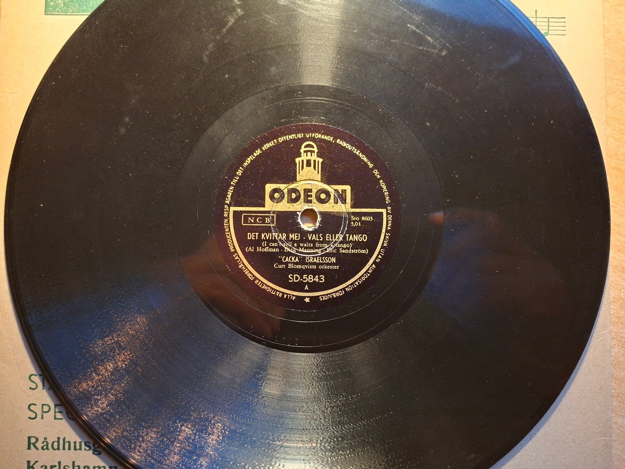"Cacka" Israelsson. 1 st. 78 varvs Stenkaka. Od.. | Köp på Tradera ...