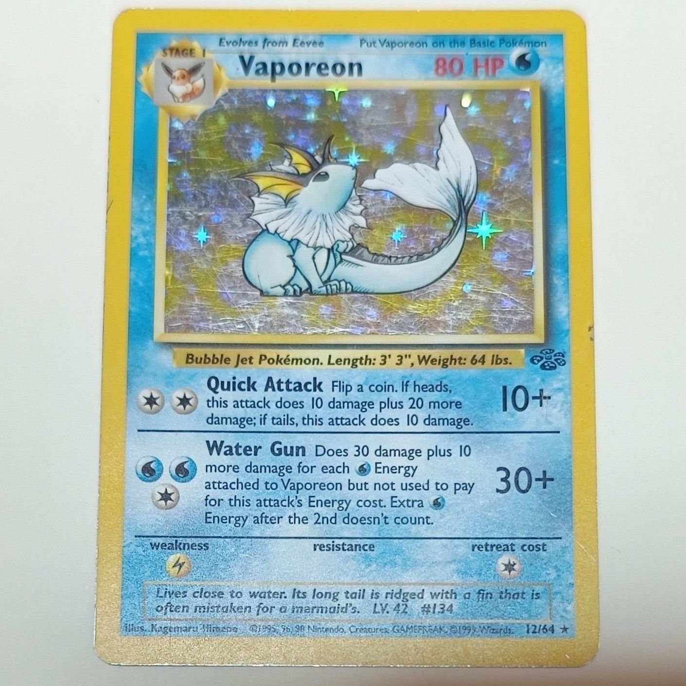 Se produkter som liknar Vaporeon – WOTC era Jungle Po.. på Tradera ...