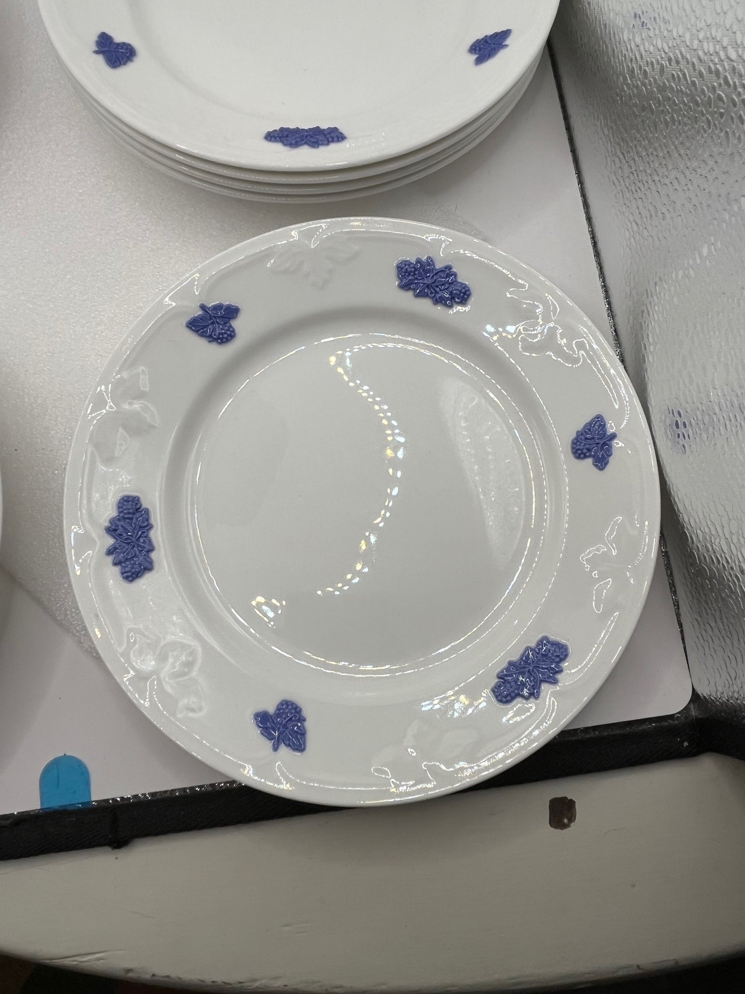 6 Blå Blom Old Gustavsberg Bone China assietter.. | Köp på Tradera ...