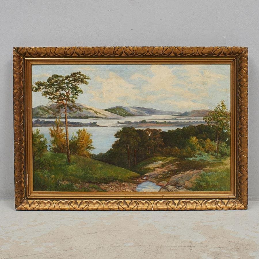 Anshelm Dahl, (Anselm Wiedh) 1897-1964, olja på.. | Köp på Tradera ...