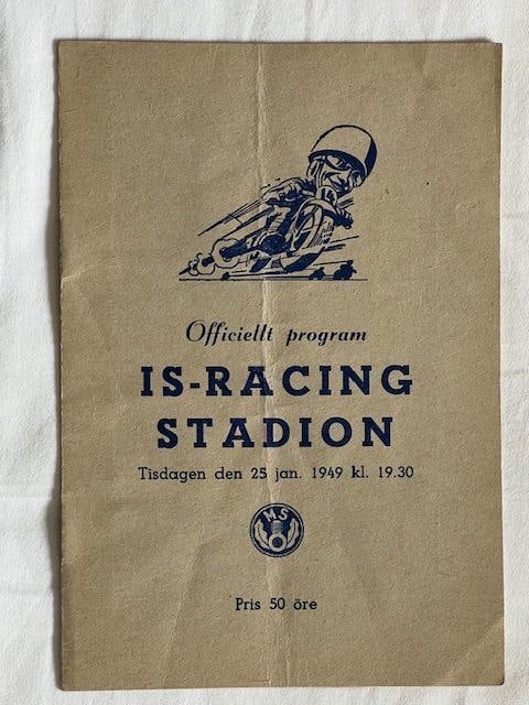 IS-Racing Stadion Program i januari 1949, 10 si.. | Köp på Tradera ...