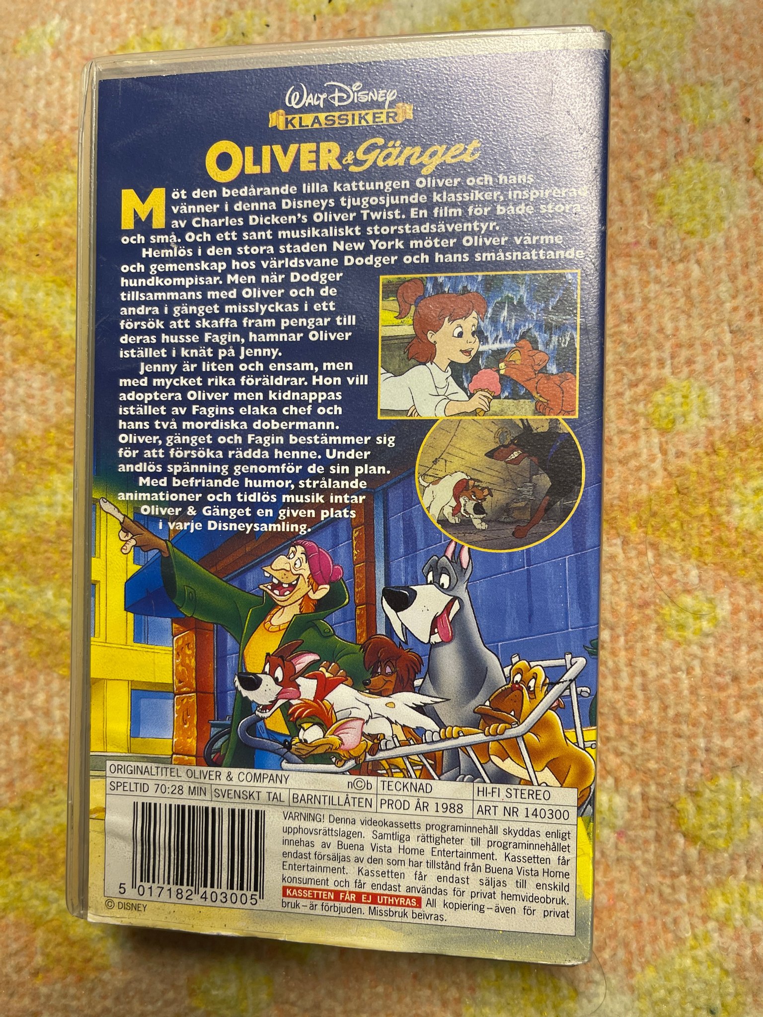 Oliver Och Gänget Vhs Disney Klassiker Köp På Tradera 574367262