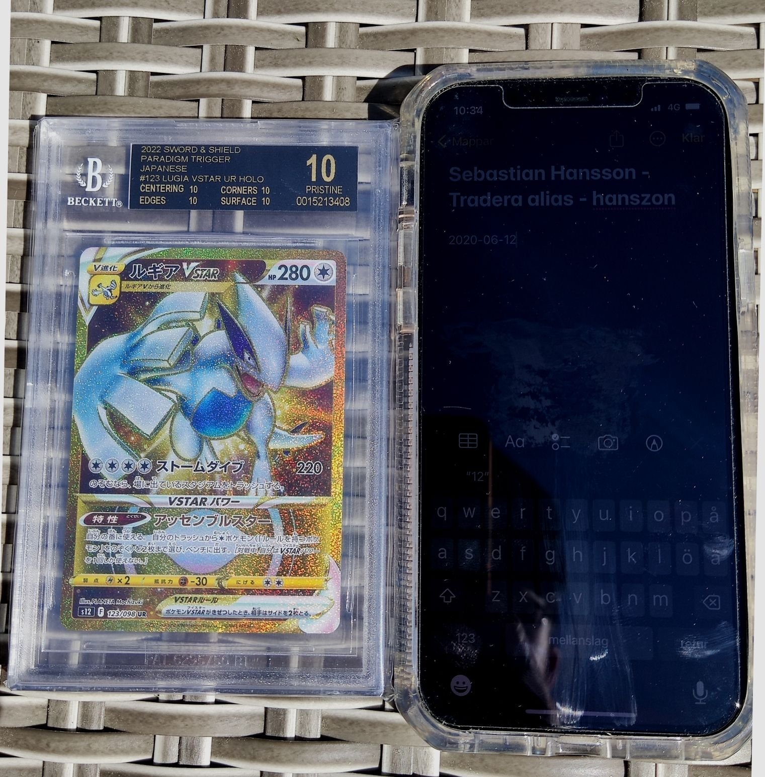 BGS/Beckett Black Label - Pristine 10 - Lugia V.. | Köp på Tradera ...