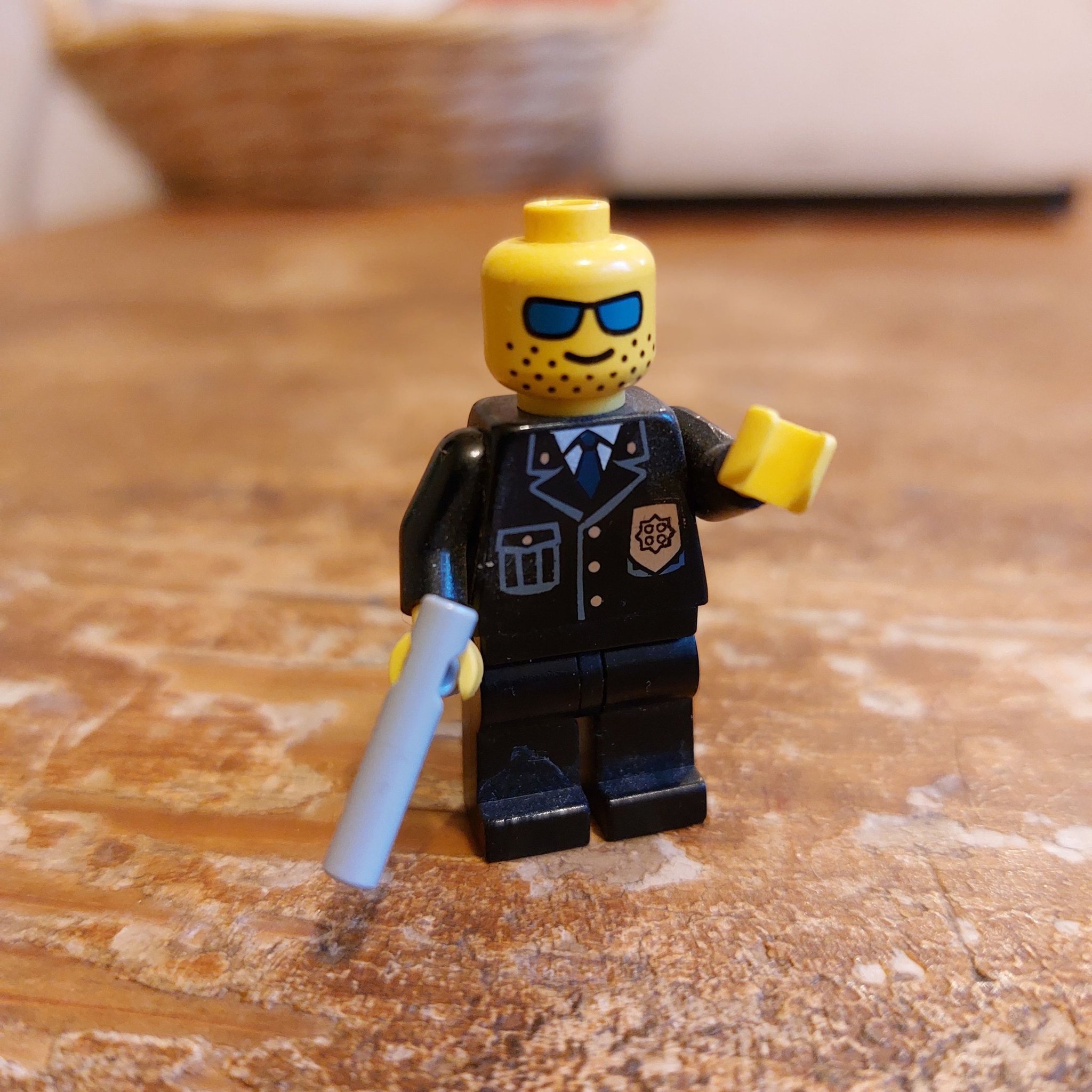 Vintage Legogubbe Polis Med Pistol Lego Gubbe 80-90 Tal