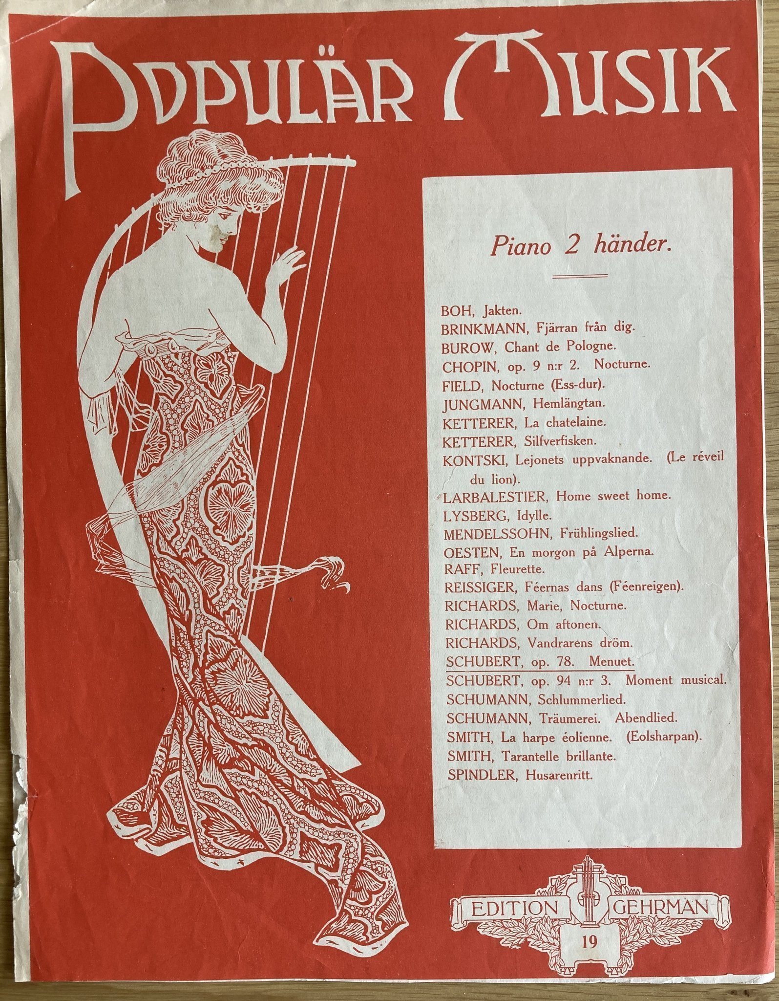 Populär Musik för Piano 2 händer, Edition Gehrm.. | Köp på Tradera ...