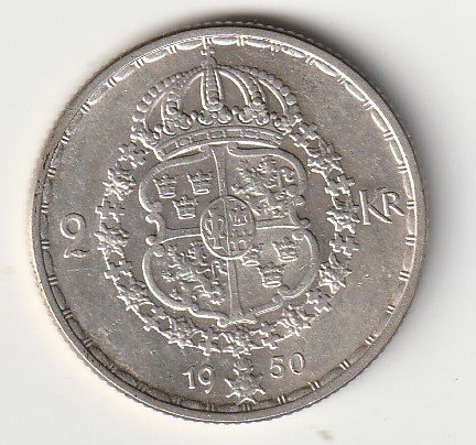 Se produkter som liknar Mynt 2 kronor från 1950, kval.. på Tradera ...