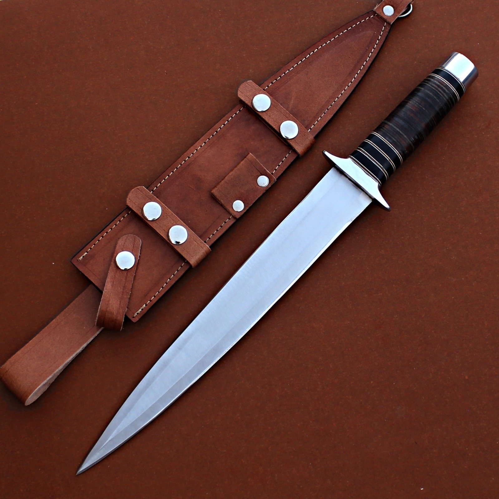 Custom Handmade Fixed Blade Dagger Knife-Rosewo.. | Köp på Tradera ...