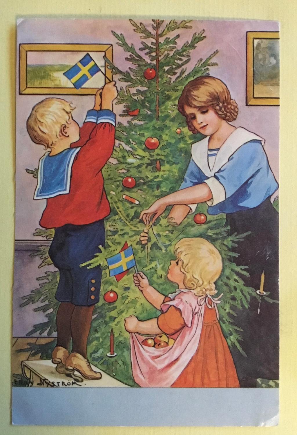Julkort Barn JENNY NYSTRÖM gamla formatet | Köp på Tradera (577171964)