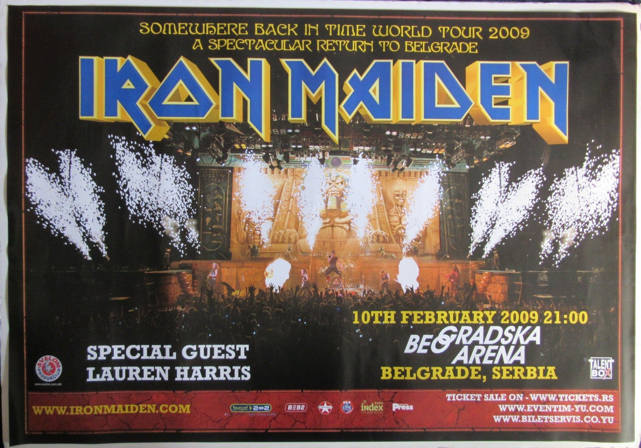 IRON MAIDEN - giant concert poster Belgrade / S.. | Köp på Tradera ...