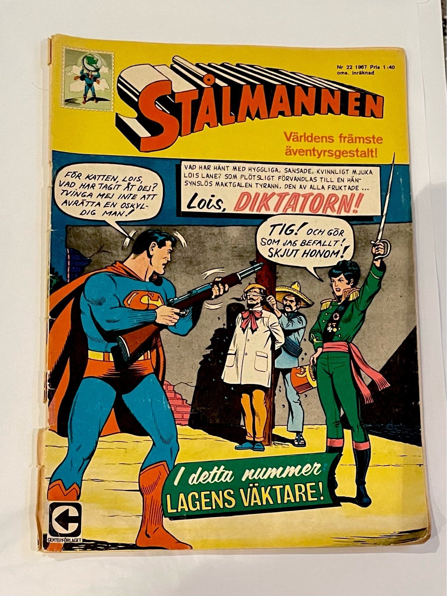Stålmannen Serietidning Nr 22 1967 Superman Sup.. | Köp på Tradera ...