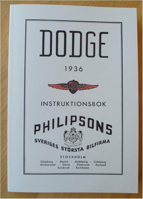 Dodge 1936 Instruktionsbok | Köp från UT-Data på Tradera (630458266)