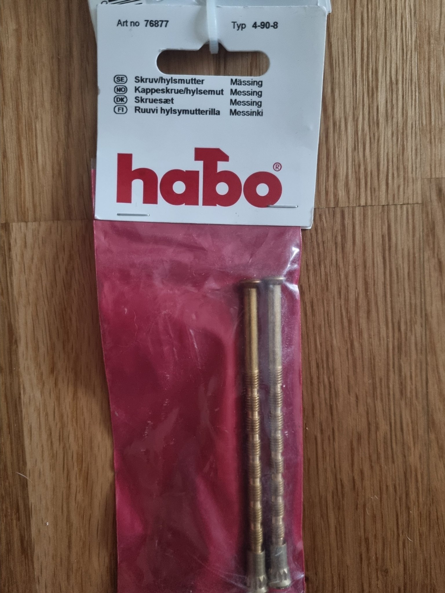 Habo, Klippbar Skruv med Hylsmutter 90, Polerad.. | Köp på Tradera (683415724)