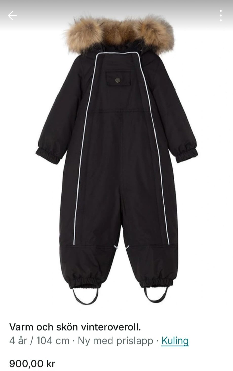 Kuling svart overall, storlek 104 | Köp på Tradera (708354953)