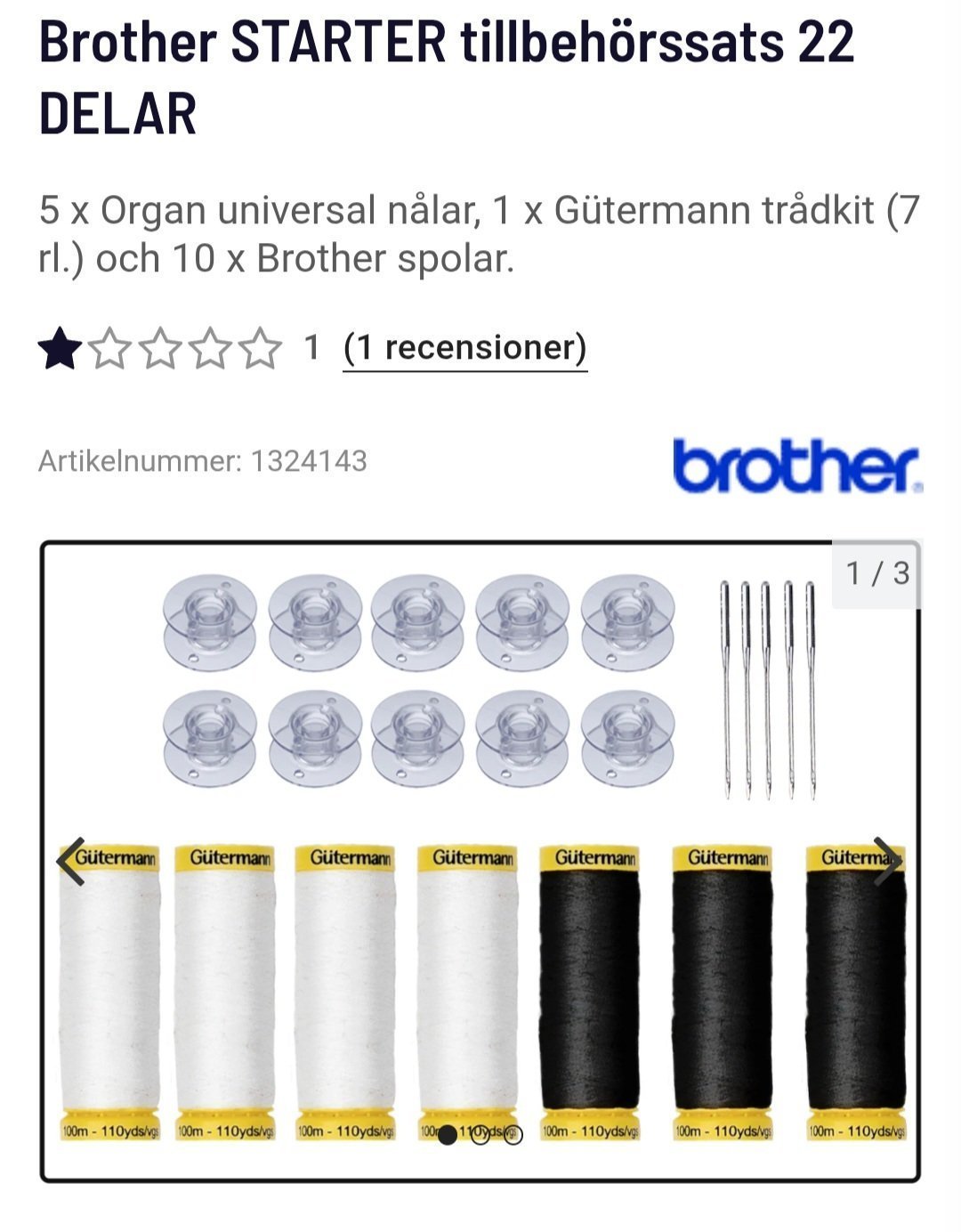 Brother STARTER Tillbehörskit - Oöppnad - Ord p.. | Köp på Tradera ...