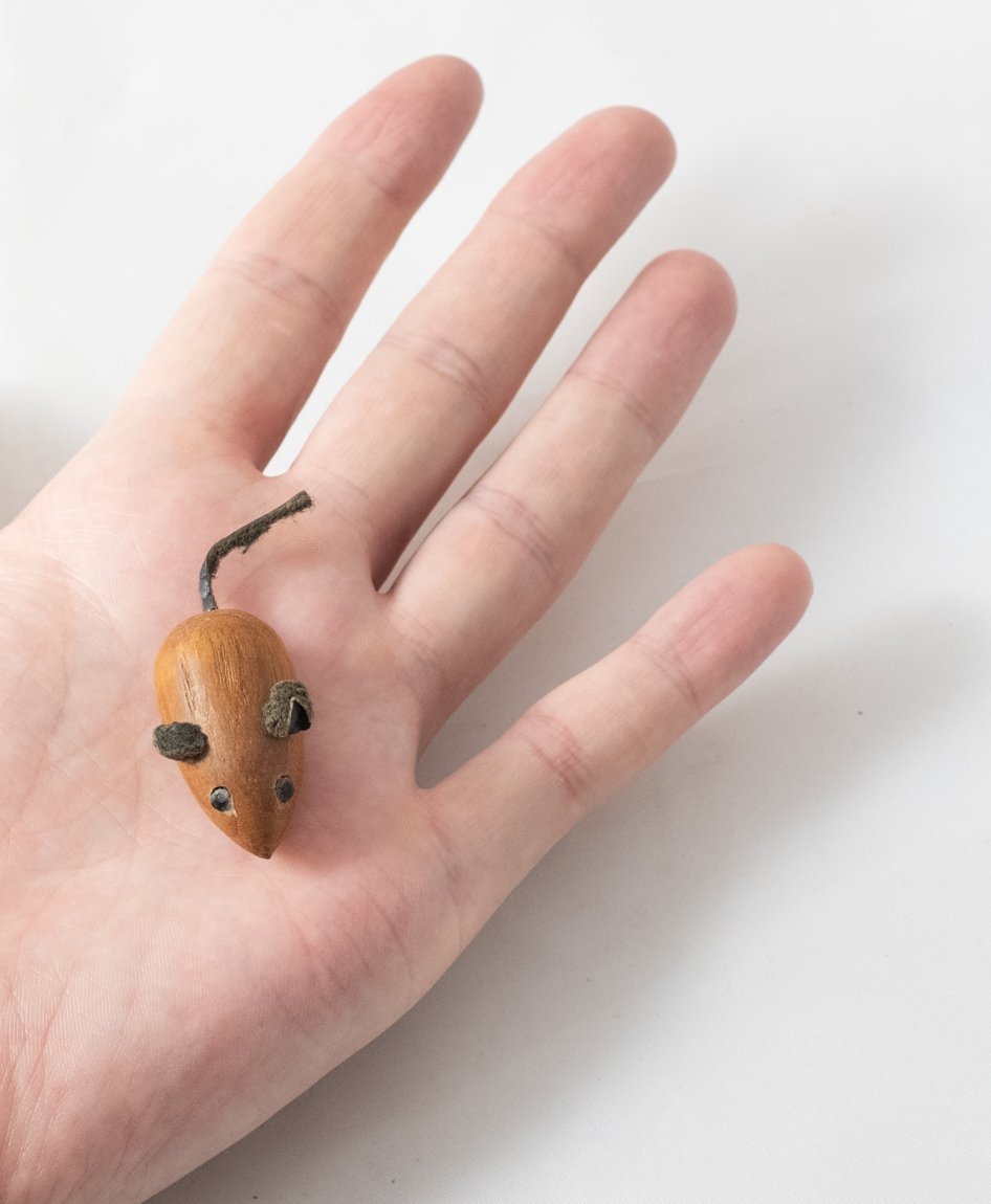 Miniatyrmus - Liten mus i valnöt o.. | Köp från analogi på Tradera ...