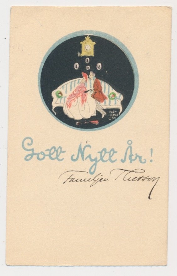 Se produkter som liknar Maj Lindman-Jan Nyårskort Par.. på Tradera ...