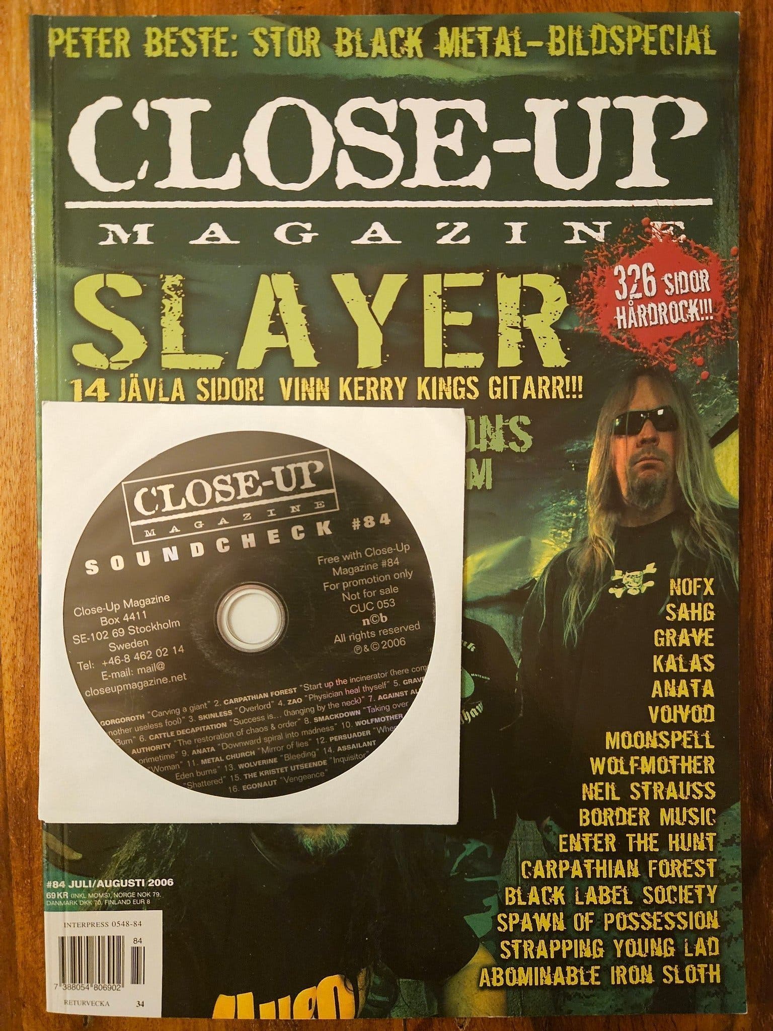 Se produkter som liknar Close-Up Magazine med Slayer,.. på Tradera ...