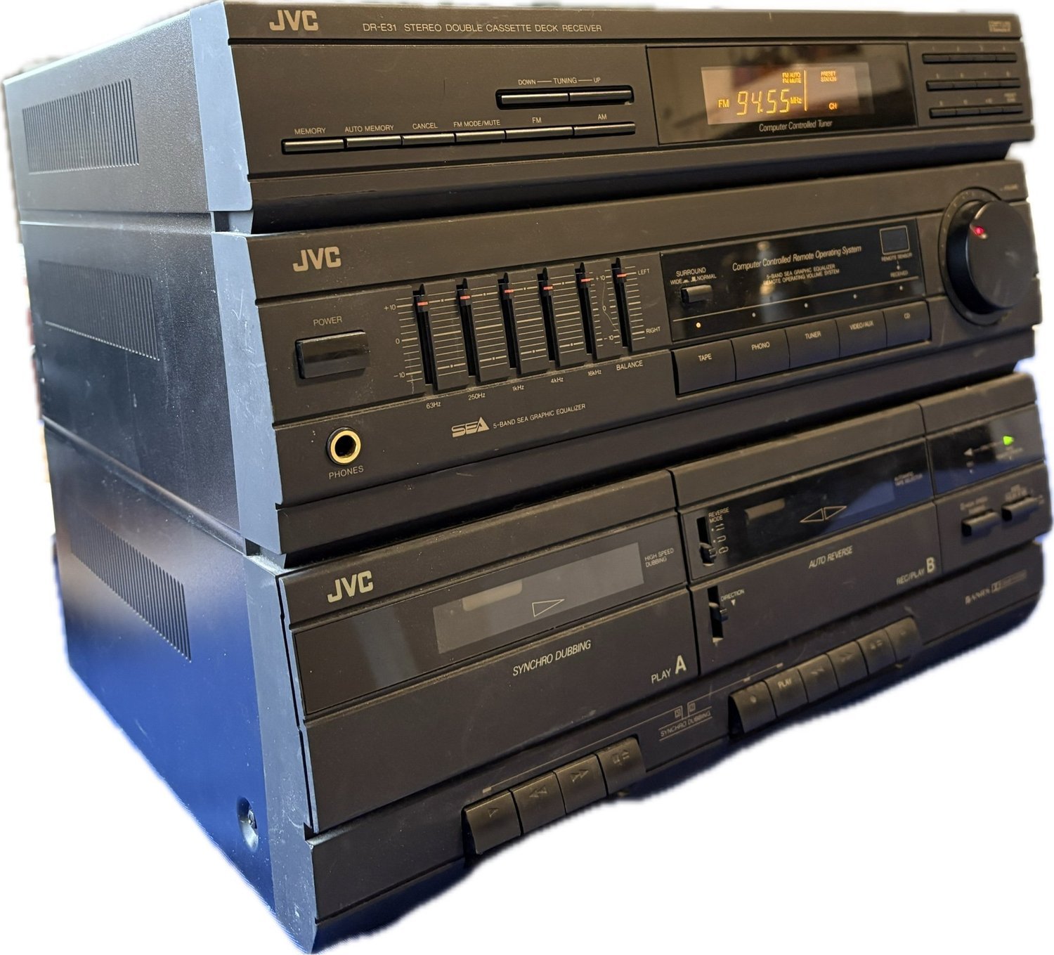 JVC DR-E31BK Stereo Dubbel Kassett Däck Mottaga.. | Köp på Tradera ...