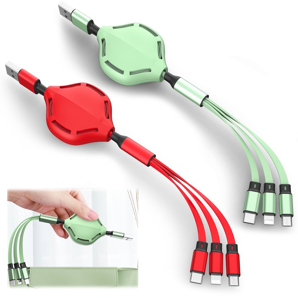 Multi Usb Charger Cable Retractable 2pack 3 6 F 410389205 ᐈ Köp På