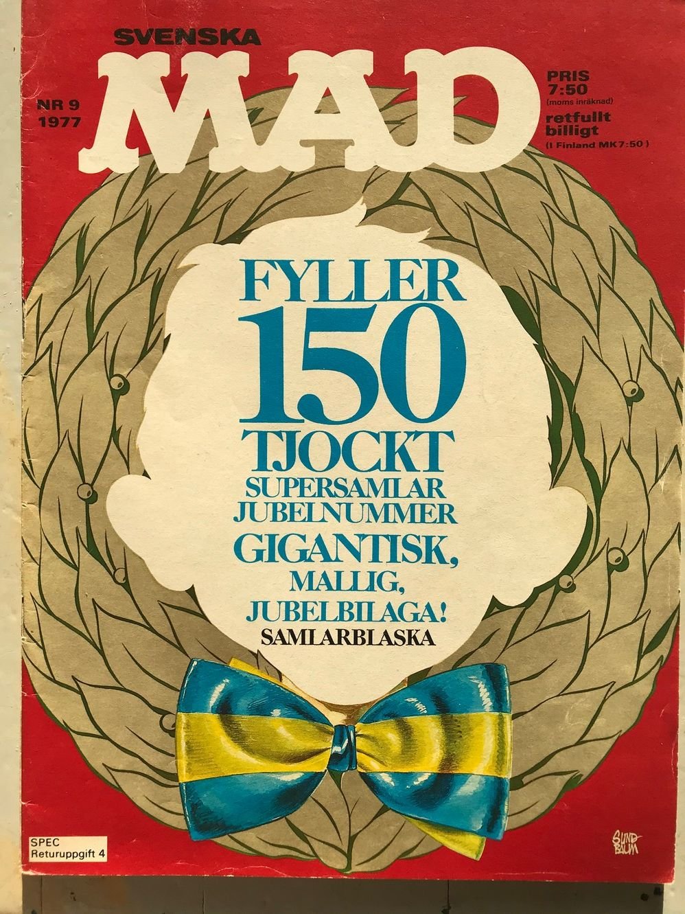 Se produkter som liknar MAD - 1977:9 FN med urklippt .. på Tradera ...