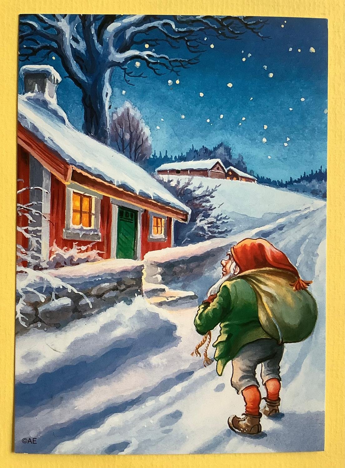 Julkort Tomte LC Lars Carlsson | Köp på Tradera (648948757)