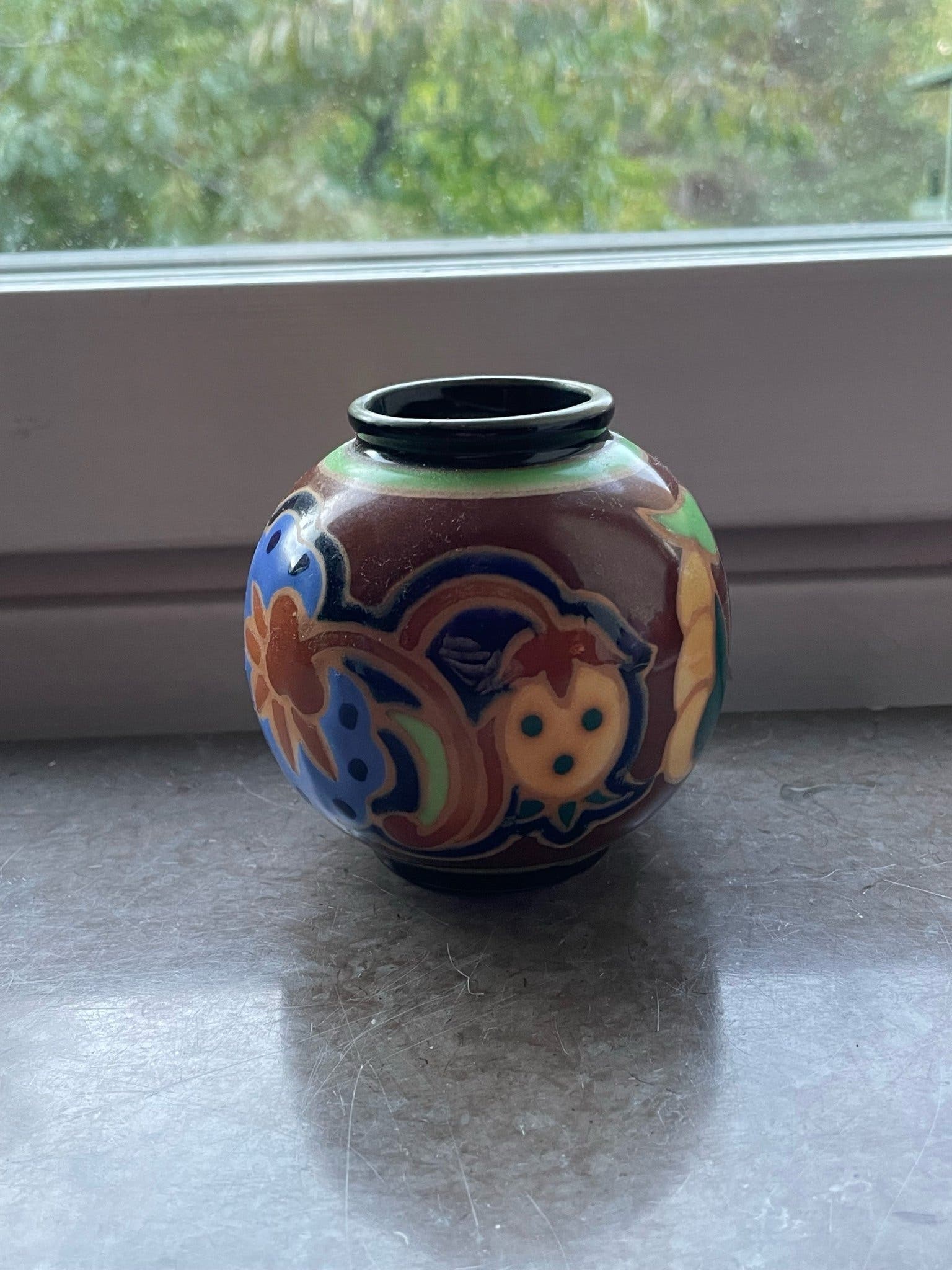 Deco shaped Japanese japansk Gouda style vase vas | Köp på Tradera ...