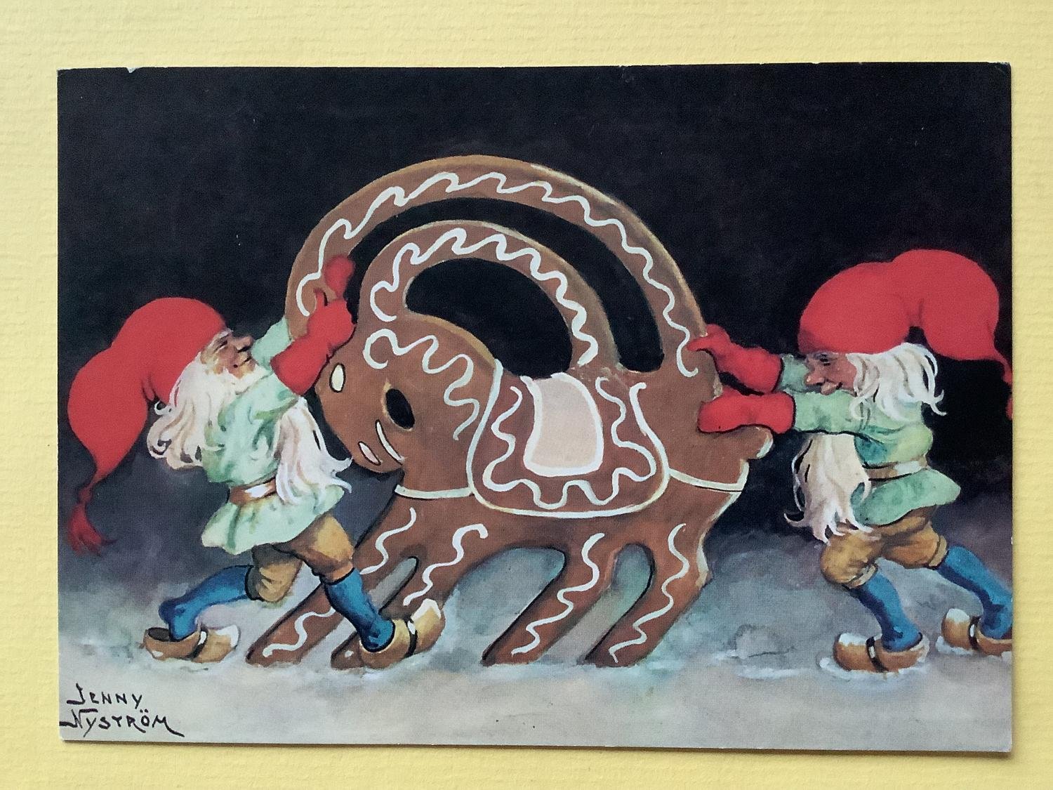 Julkort Tomtar Pepparkaksbock JENNY NYSTRÖM | Köp på Tradera (651727647)