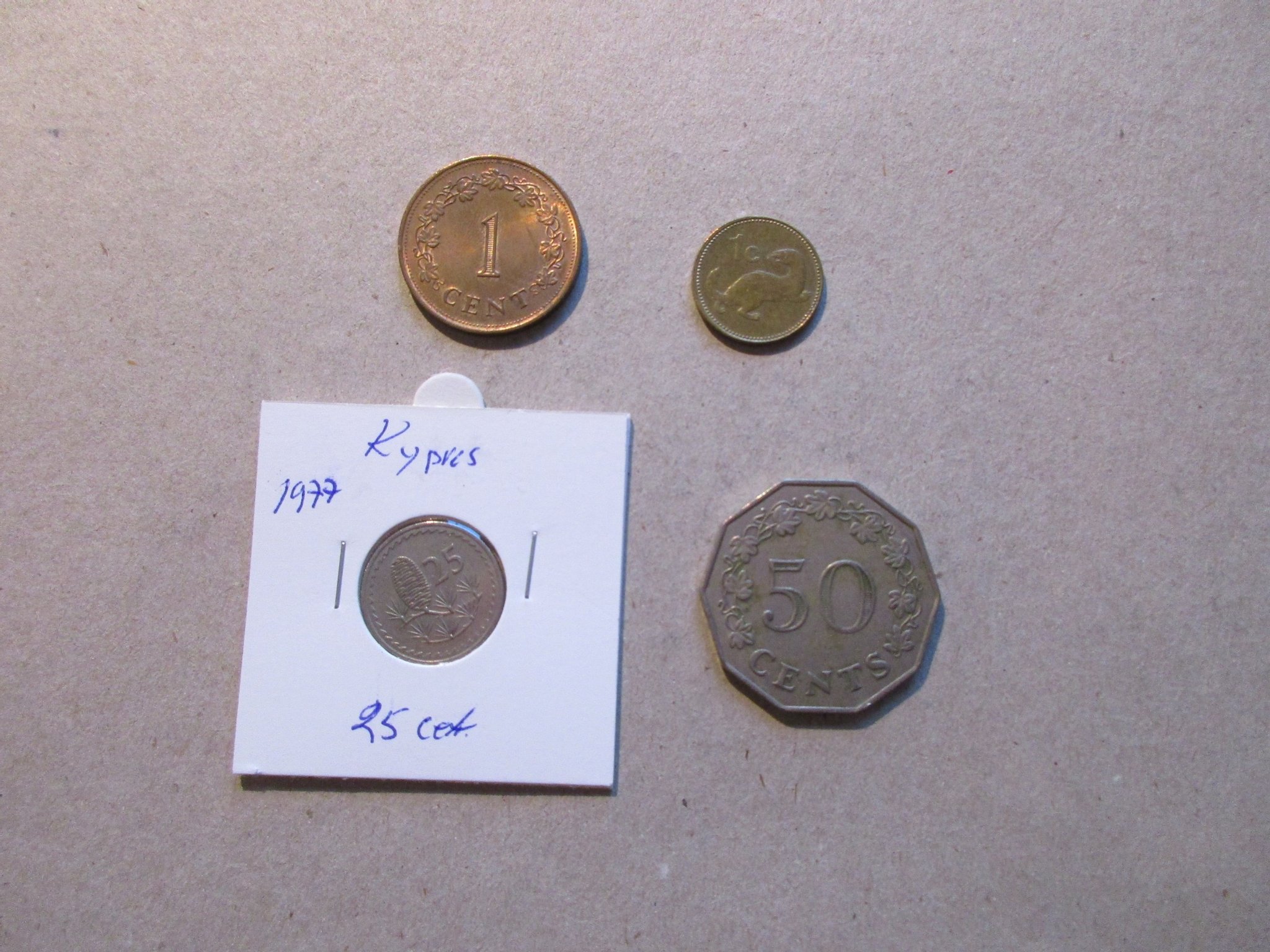 Malta och Cypern 4 olika mynt (1972-1991) | Köp på Tradera (707153601)