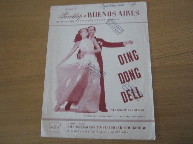 Not blad Fred Astaire/Rita Hayworth "Ding Dong .. | Köp på Tradera ...
