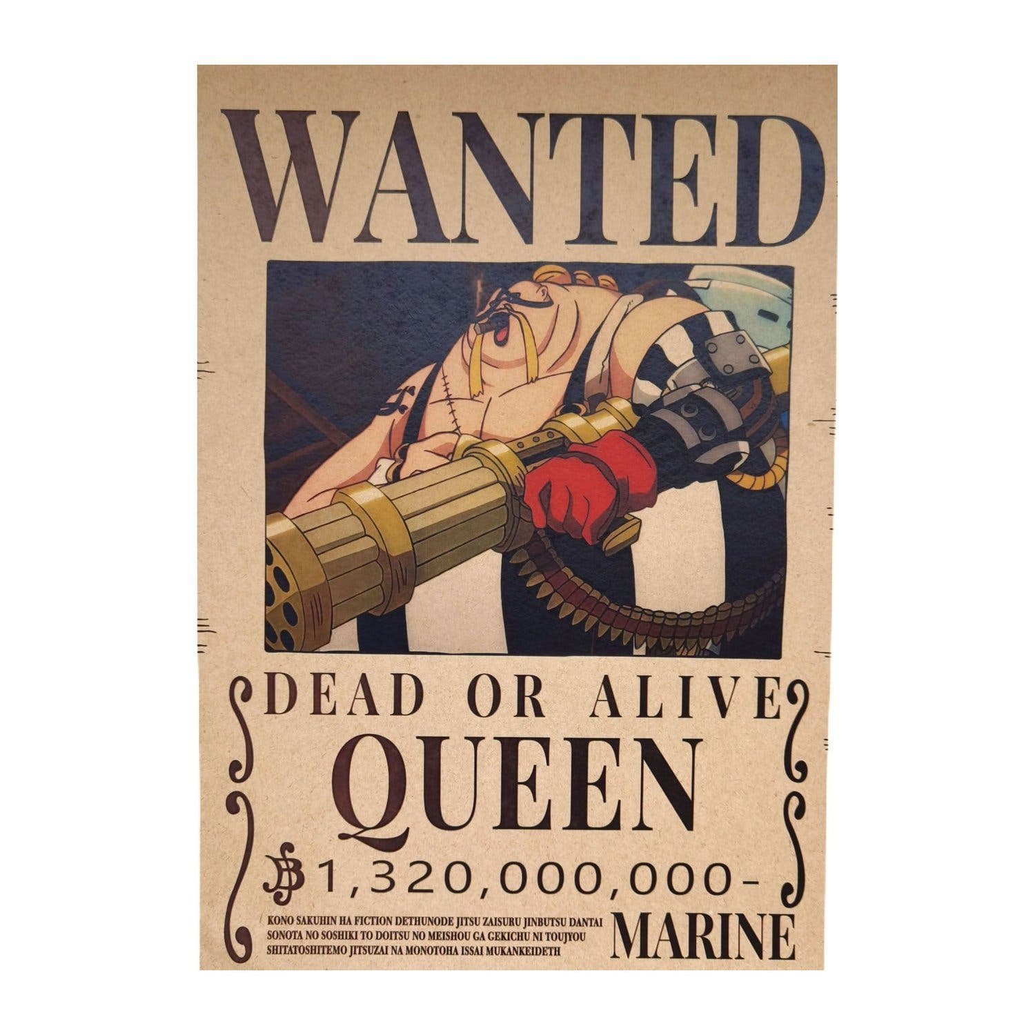 One Piece: Wanted Poster Queen 1320000000 (420m.. | Köp på Tradera ...