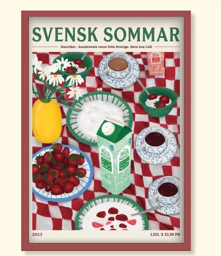 LIDL poster. Matriket - Svensk Sommar - Elin PK.. | Köp på Tradera (612838525)