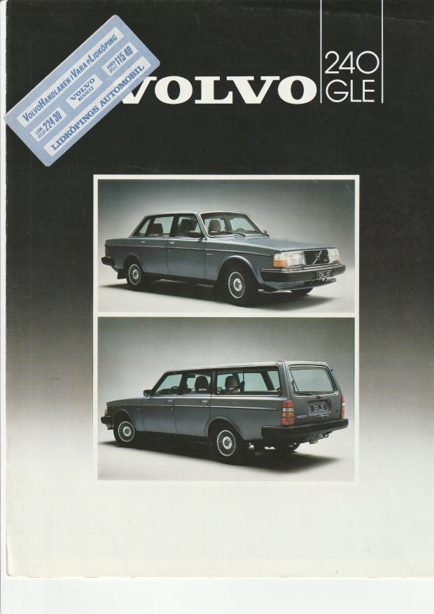 Volvo 240 GLE 1983 försäljningsbroschyr | Köp från gax på Tradera ...