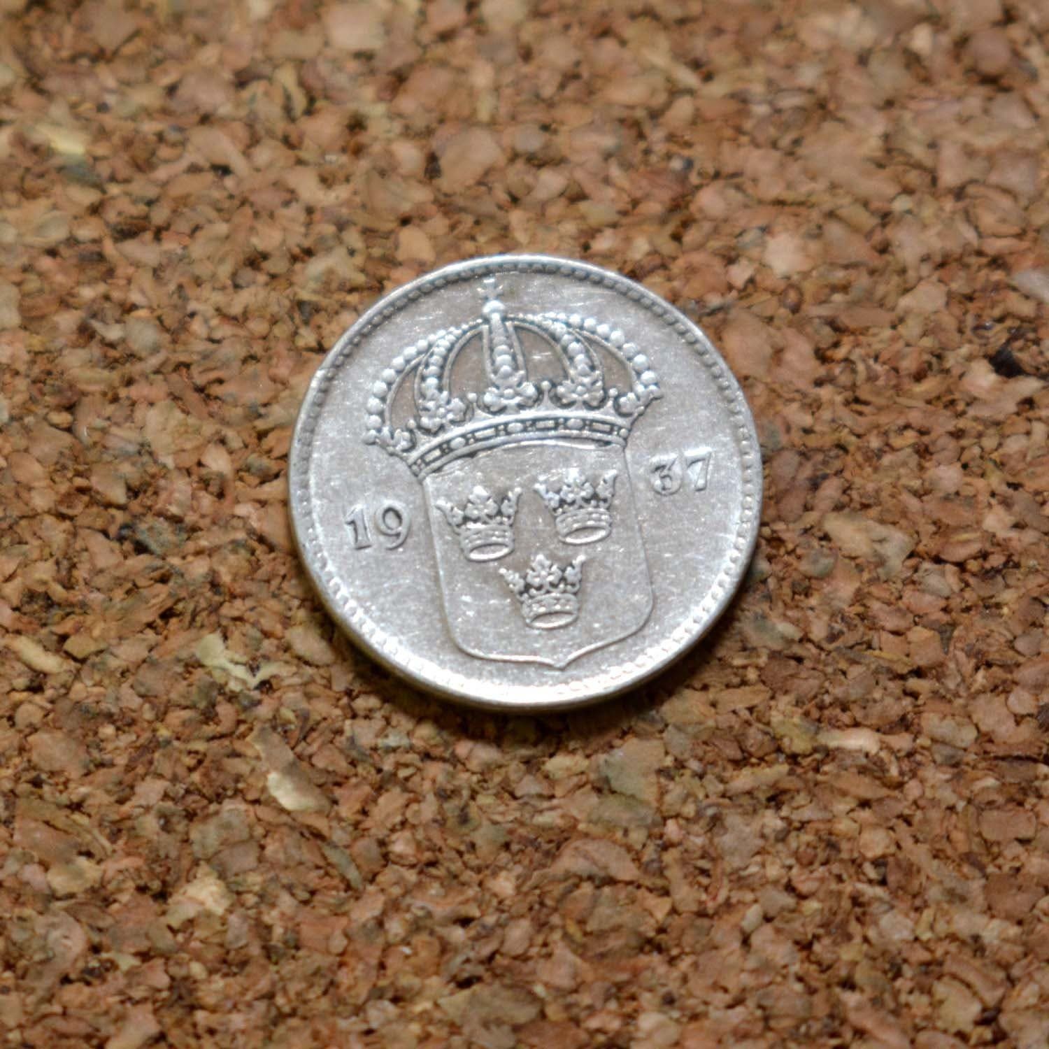 Sverige 1937 Silver Mynt 10 öre GV Kv.9 | Köp på Tradera (697154196)