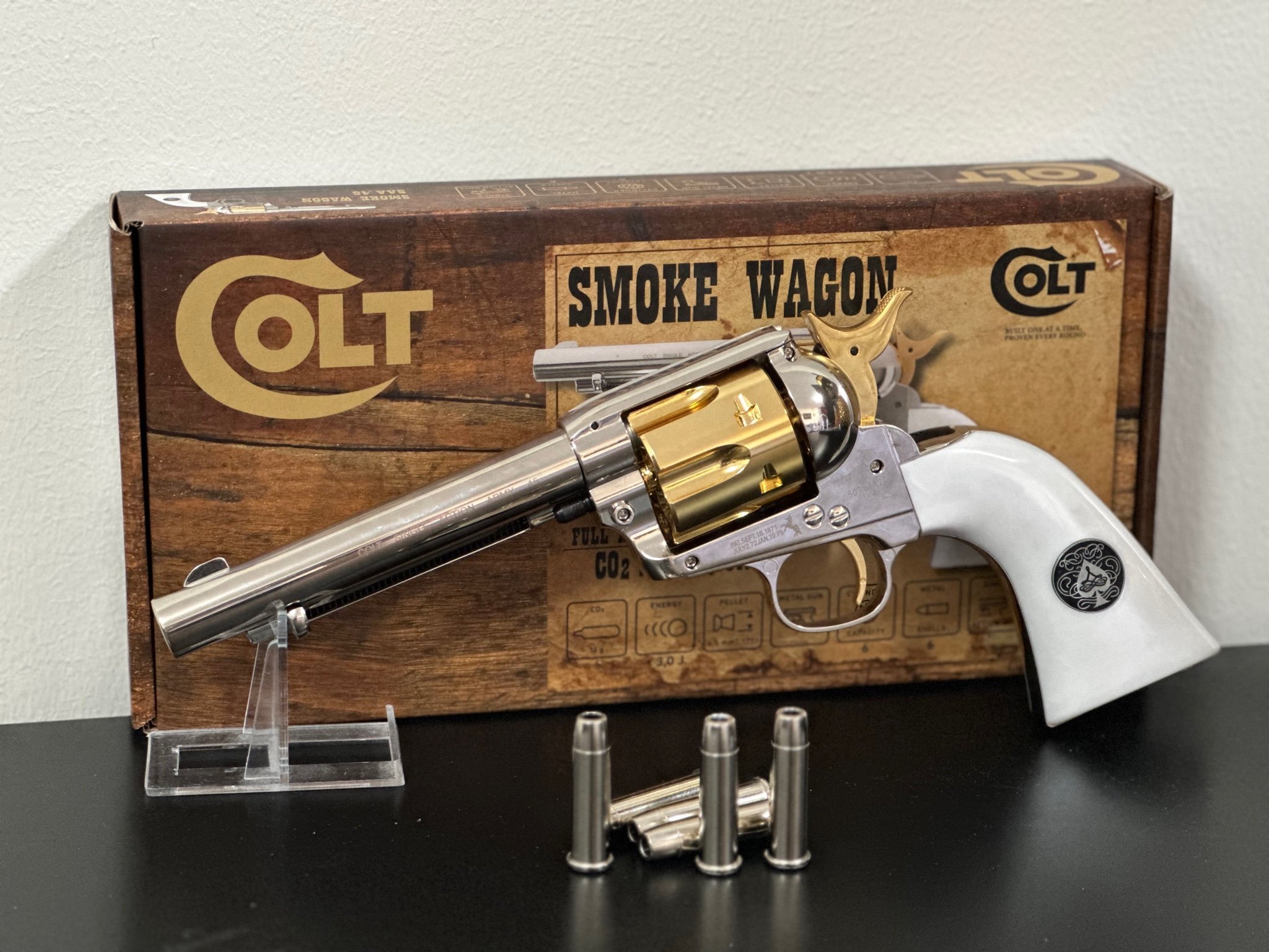 Colt Single Action Army 45 Smoke Wagon CO2 Diab.. | Köp på Tradera ...