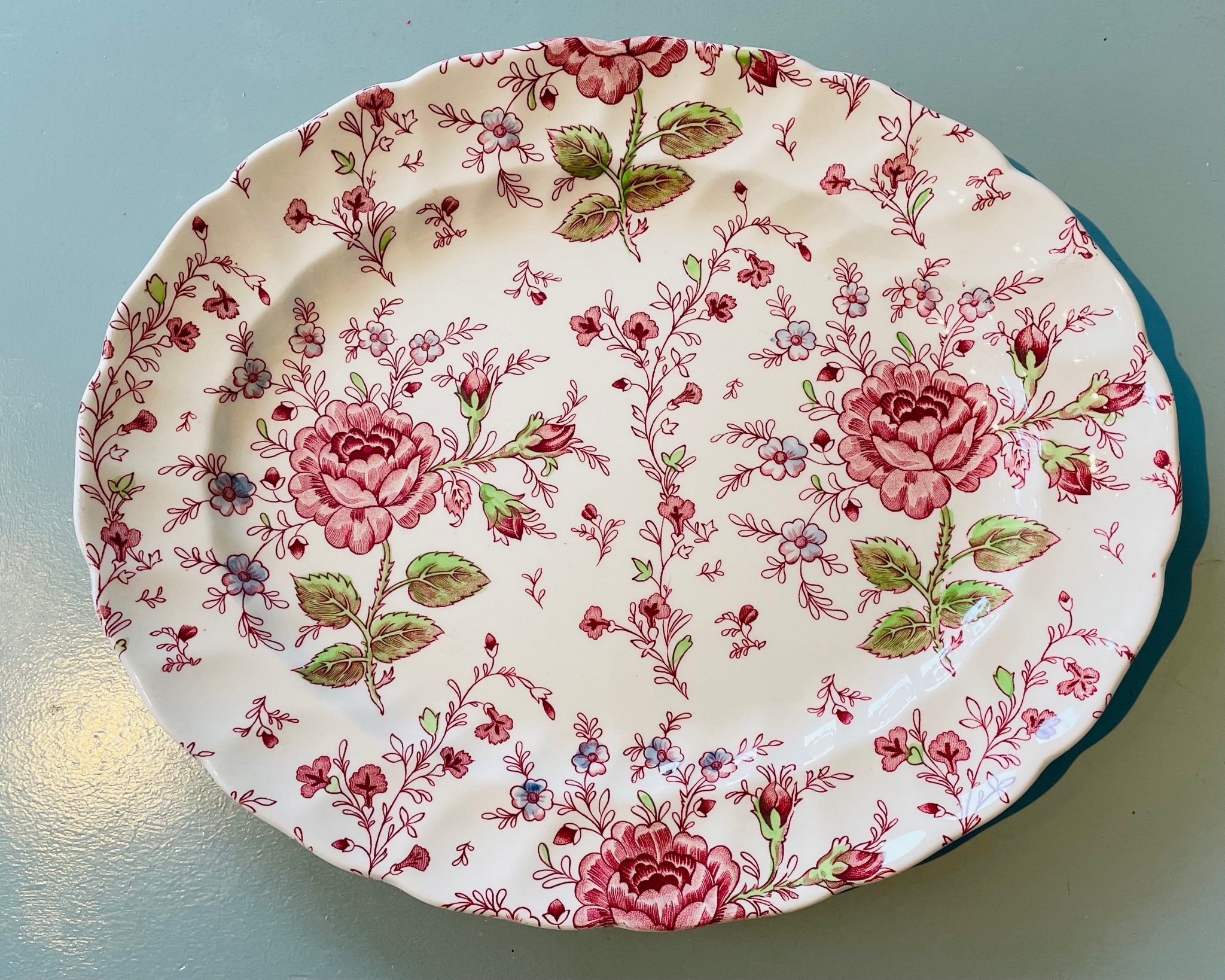 1st uppläggningsfat plate Rosé Chintz Johnsson .. | Köp på Tradera ...