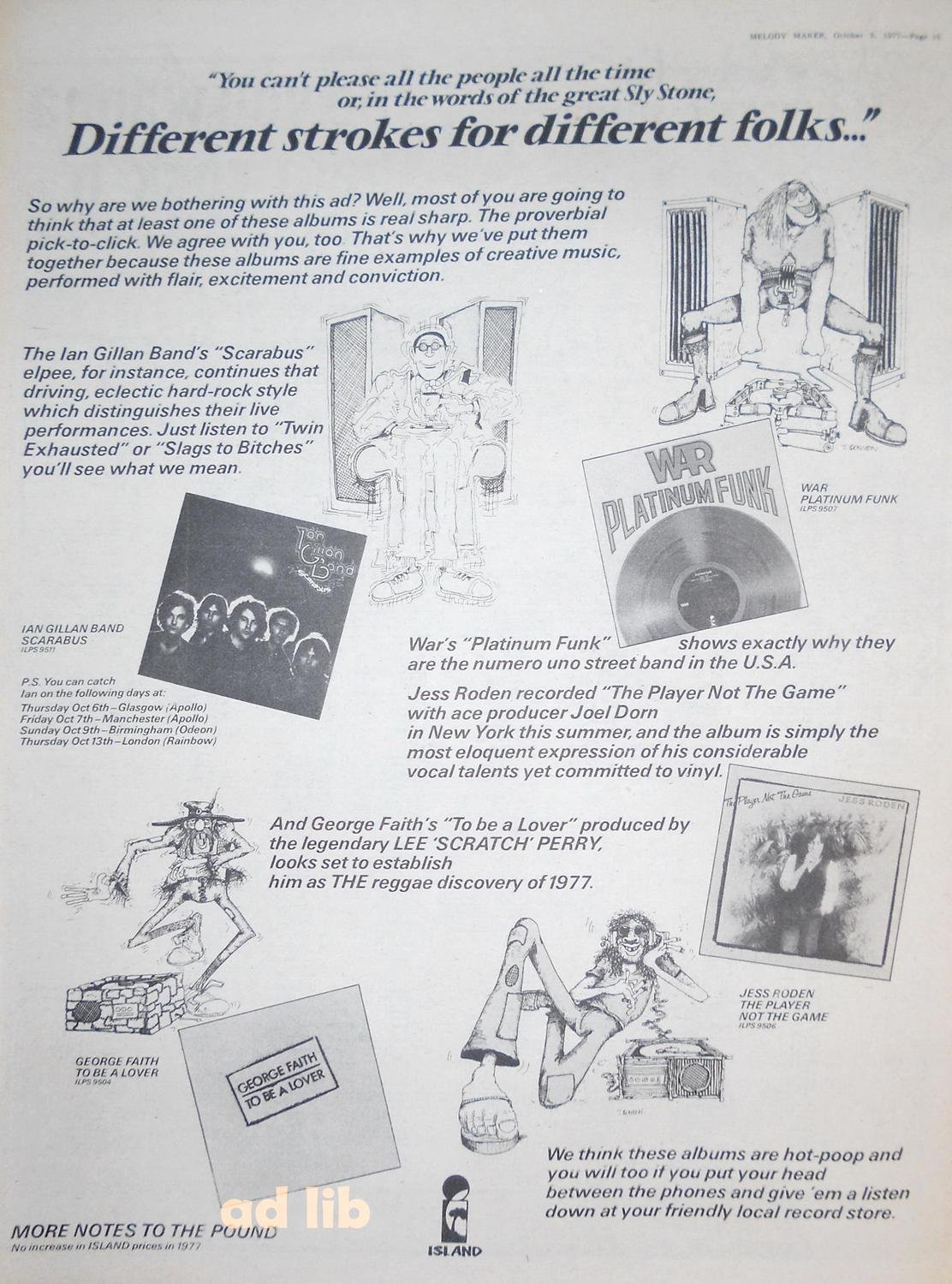 IAN GILLAN, WAR, JESS RODEN, GEORGE FAITH, STOR.. | Köp på Tradera ...