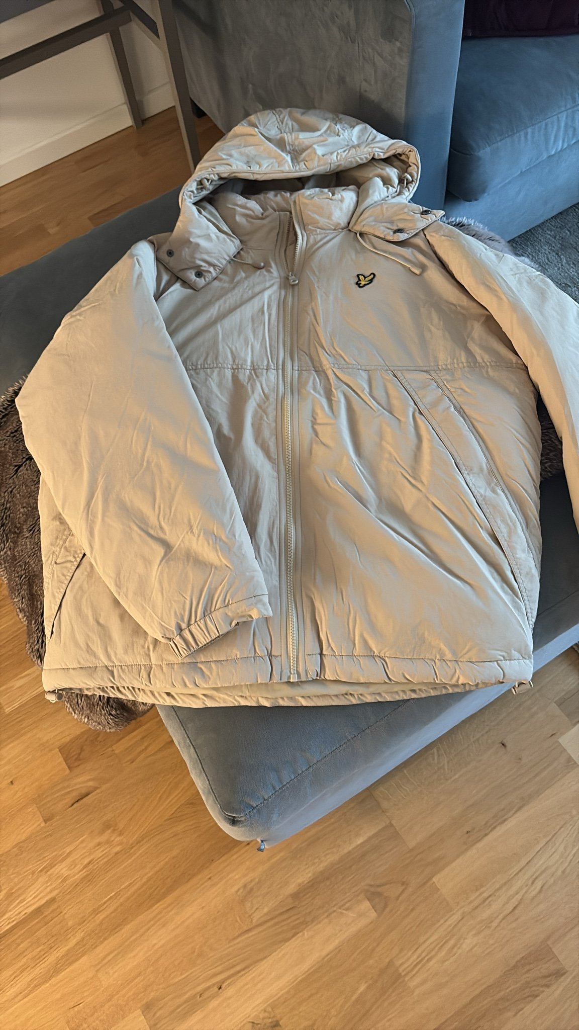 Lyle & Scott beige jacka | Köp på Tradera (702203767)