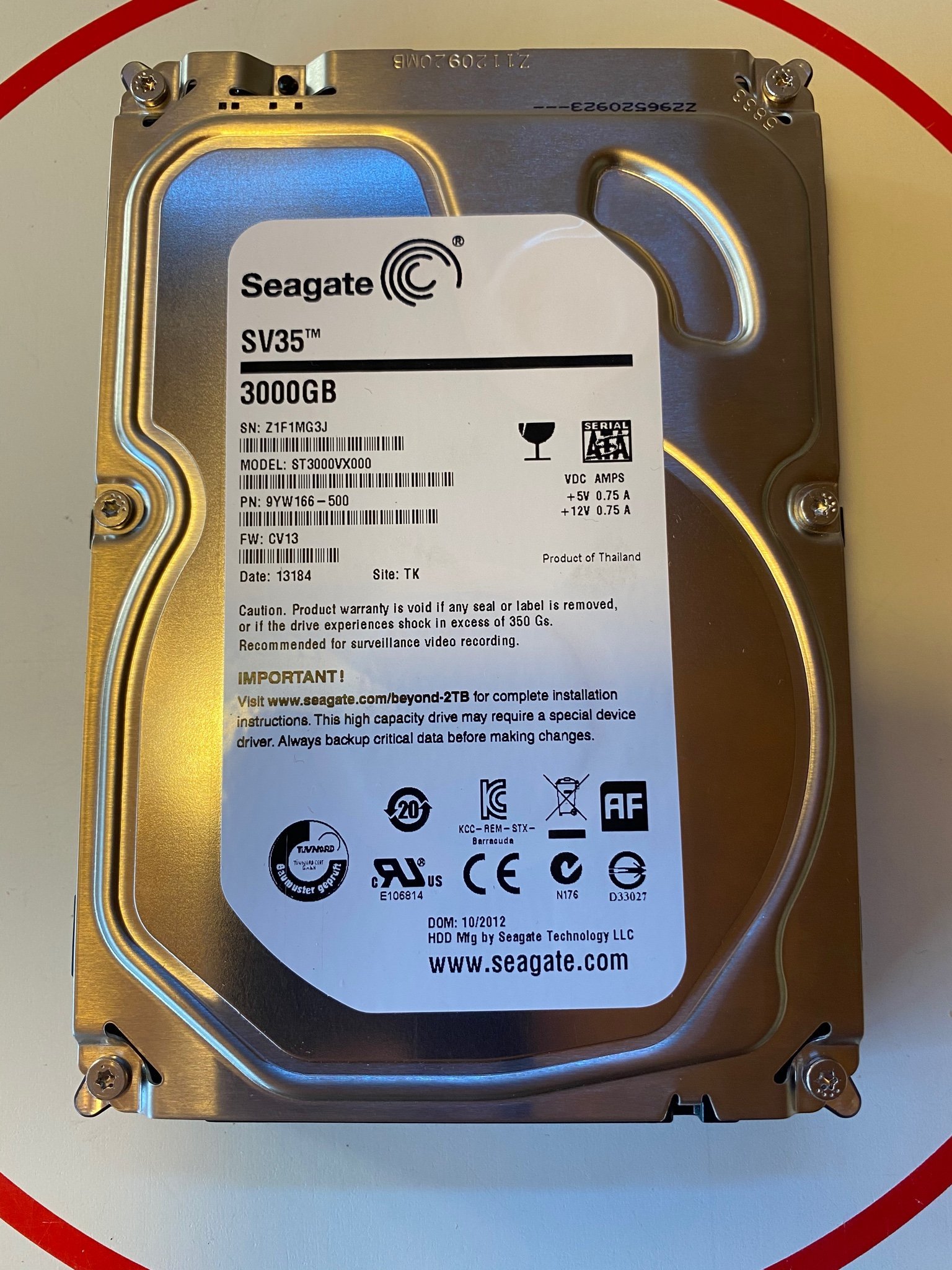 Seagate 3TB Sata HDD Hårddisk 3,5” 6Gps 7200 RP.. (408179949) ᐈ Köp på ...