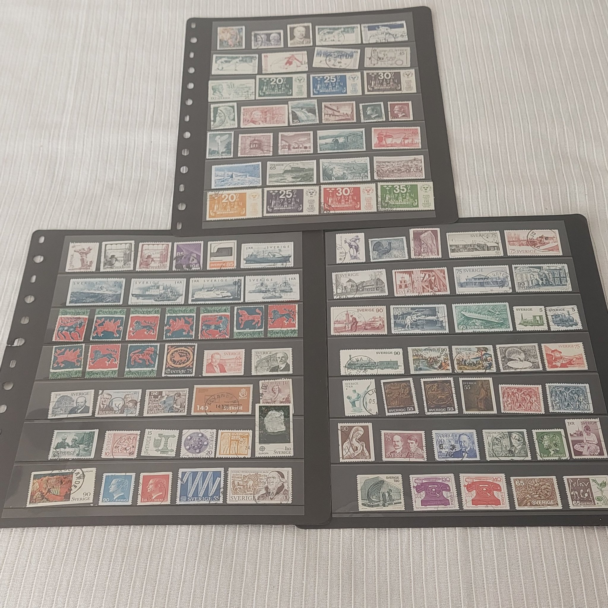 Sverige frimärken stämplade - 3 blad | Köp på Tradera (693751533)