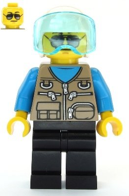 LEGO Minifigur - Pilot med Visir och Solglasögon | Köp på Tradera ...