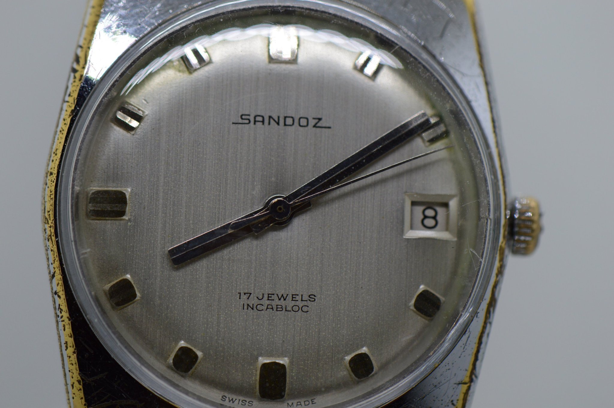 Vintage SANDOZ 17 Jewels klocka, MEKANISK. 34X3.. | Köp på Tradera ...