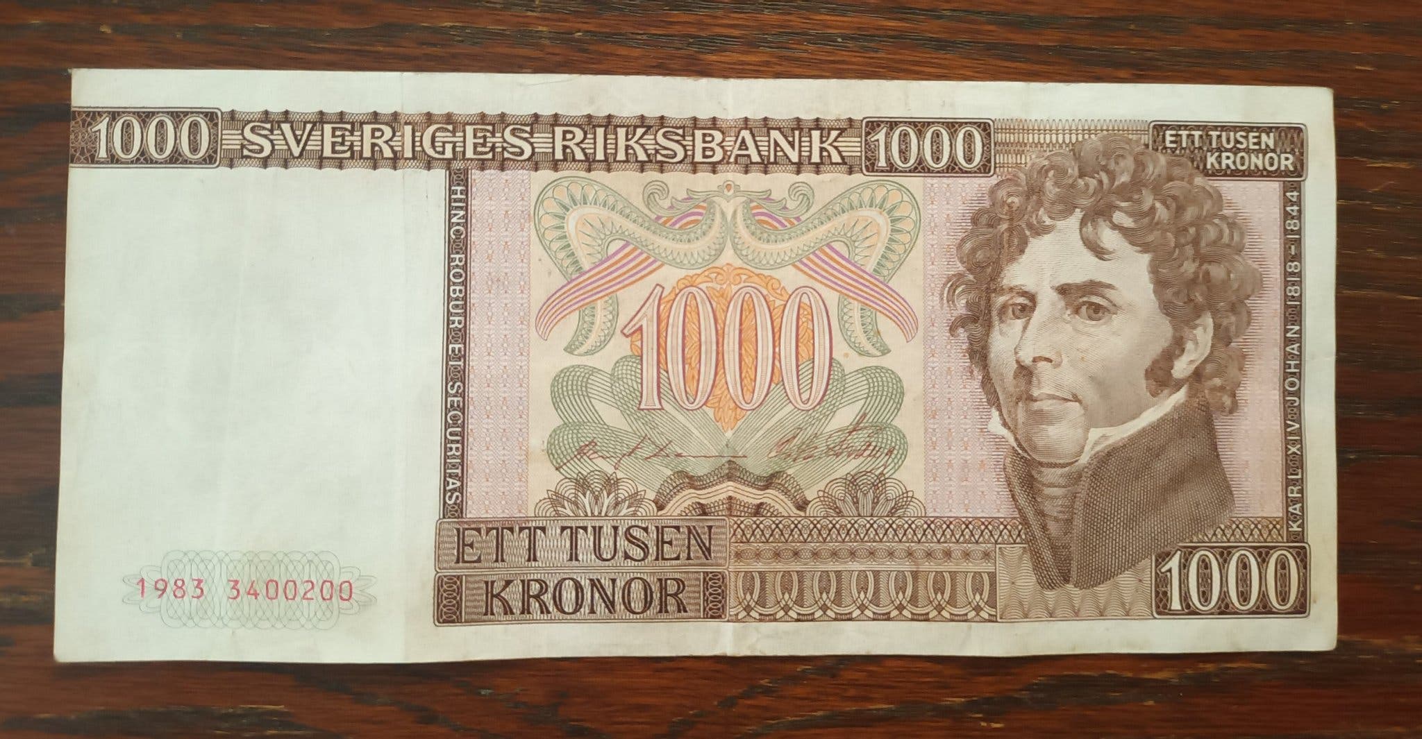Se produkter som liknar Svensk 1000 kronors sedel på Tradera (685195281)