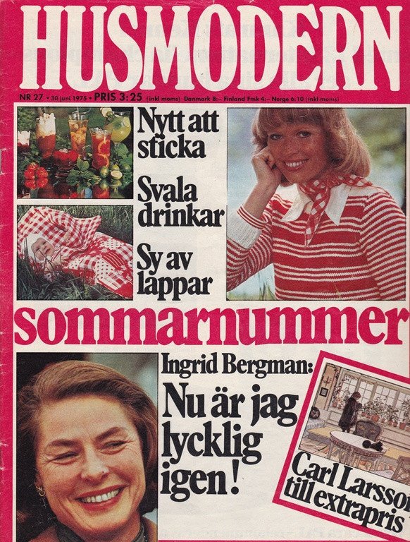 Husmodern 1975-27 Ingrid Bergman..Rod Stewart B.. | Köp på Tradera ...