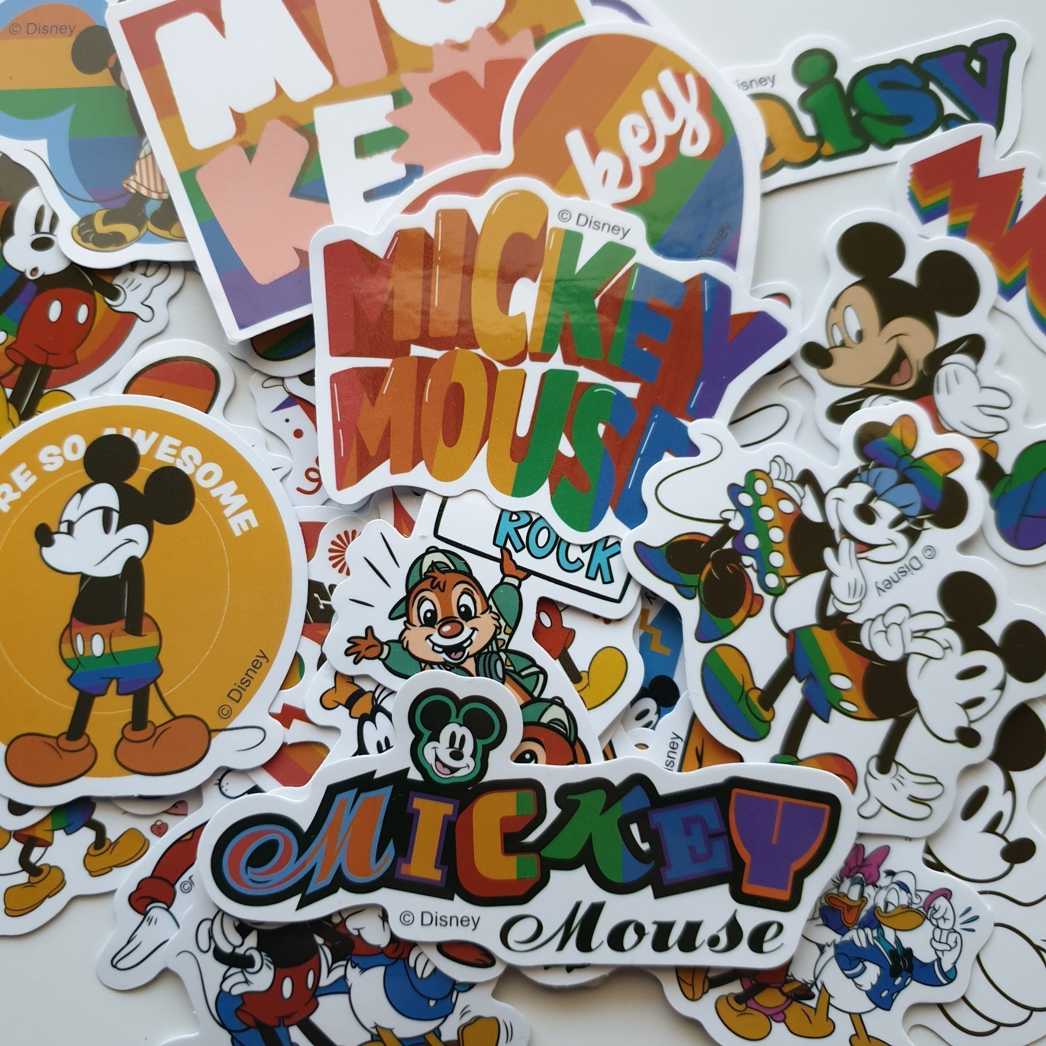30st regnbågsfärgad musse pigg, Disney klisterm.. | Köp på Tradera ...