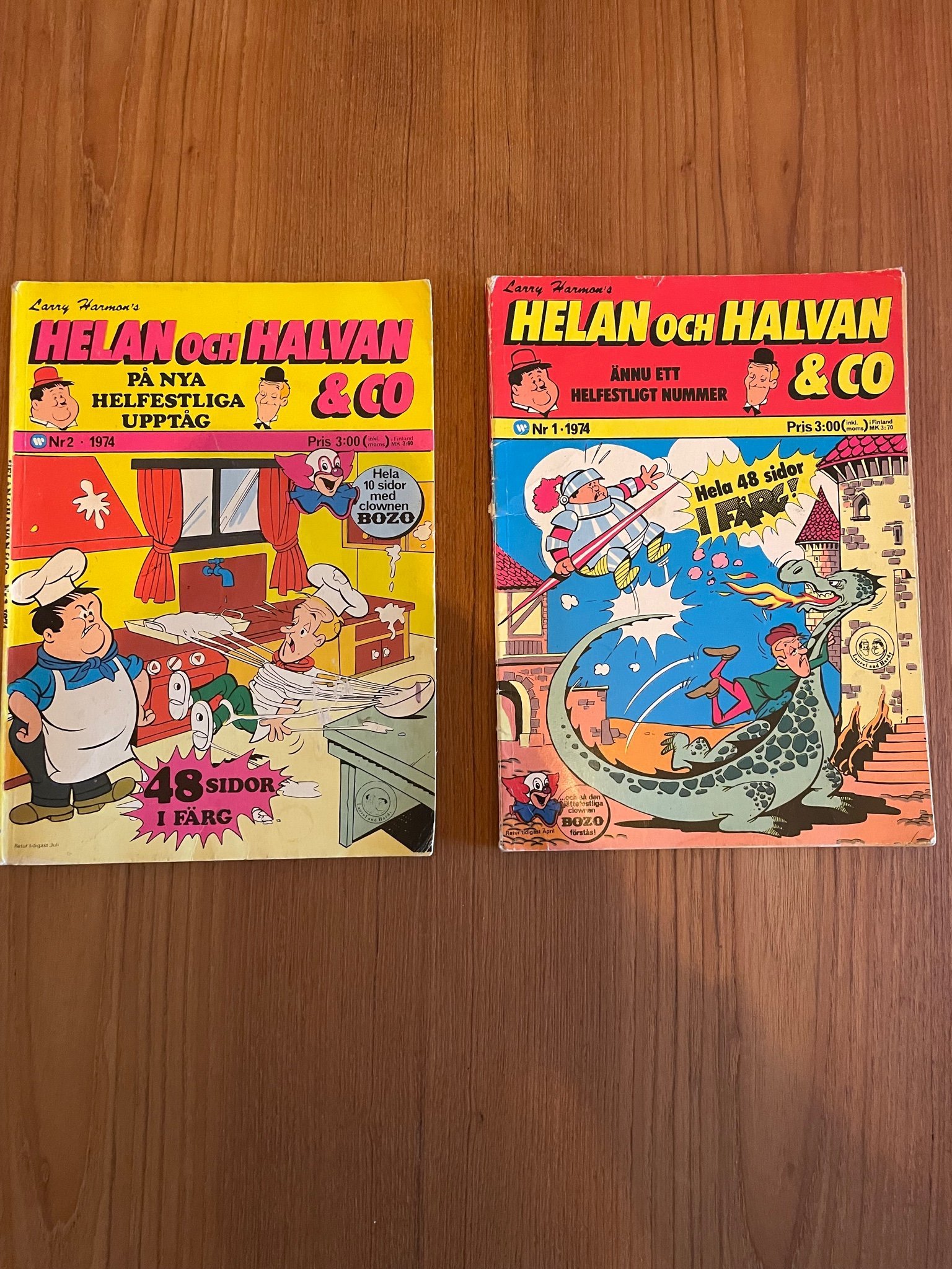 Helan och Halvan & Co Nr 1 & 2 (1974) – Klassik.. | Köp på Tradera ...