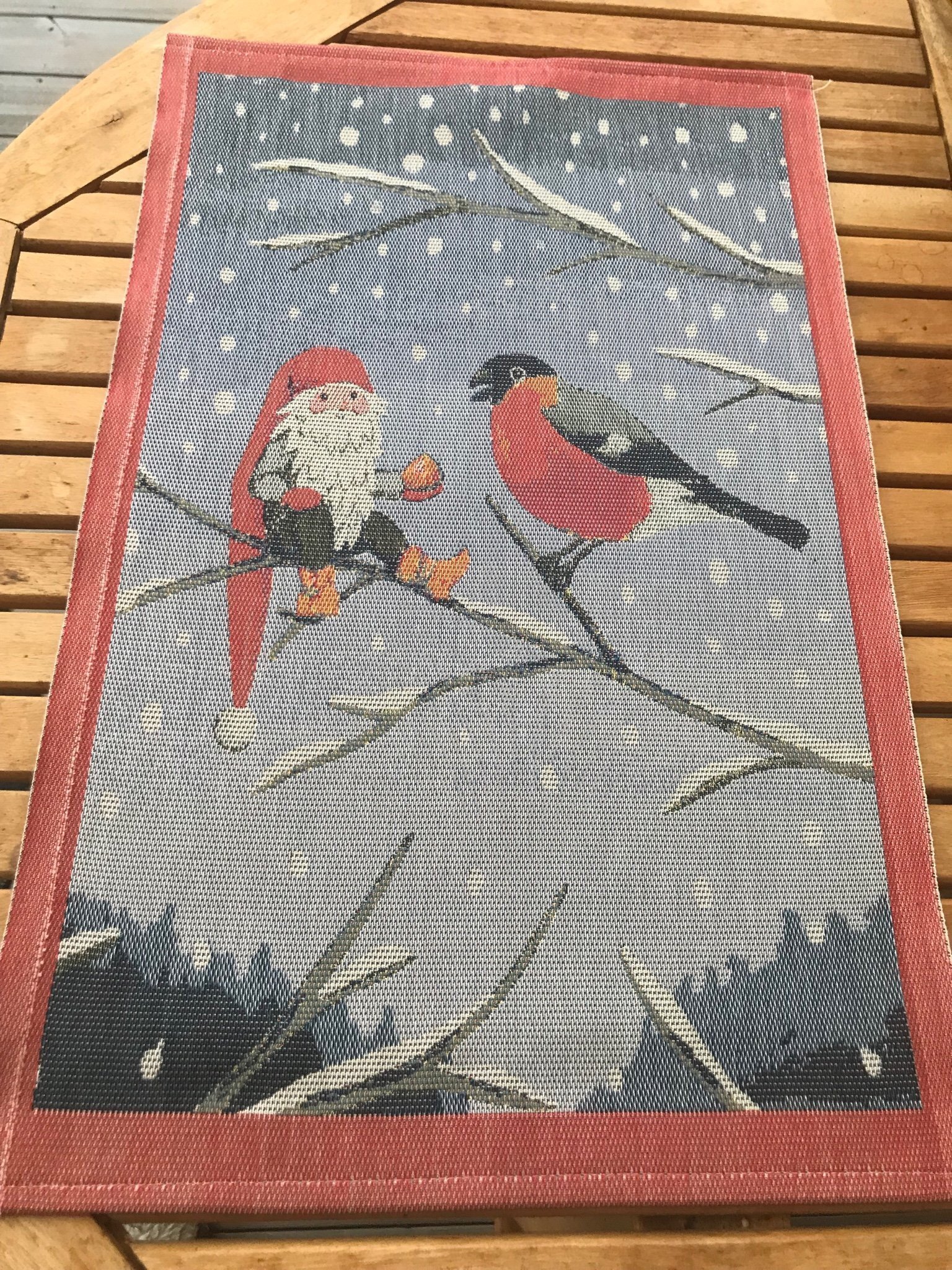 Handduk/kökshandduk”Jul Tomte”Linneväveriet Eke.. | Köp på Tradera ...