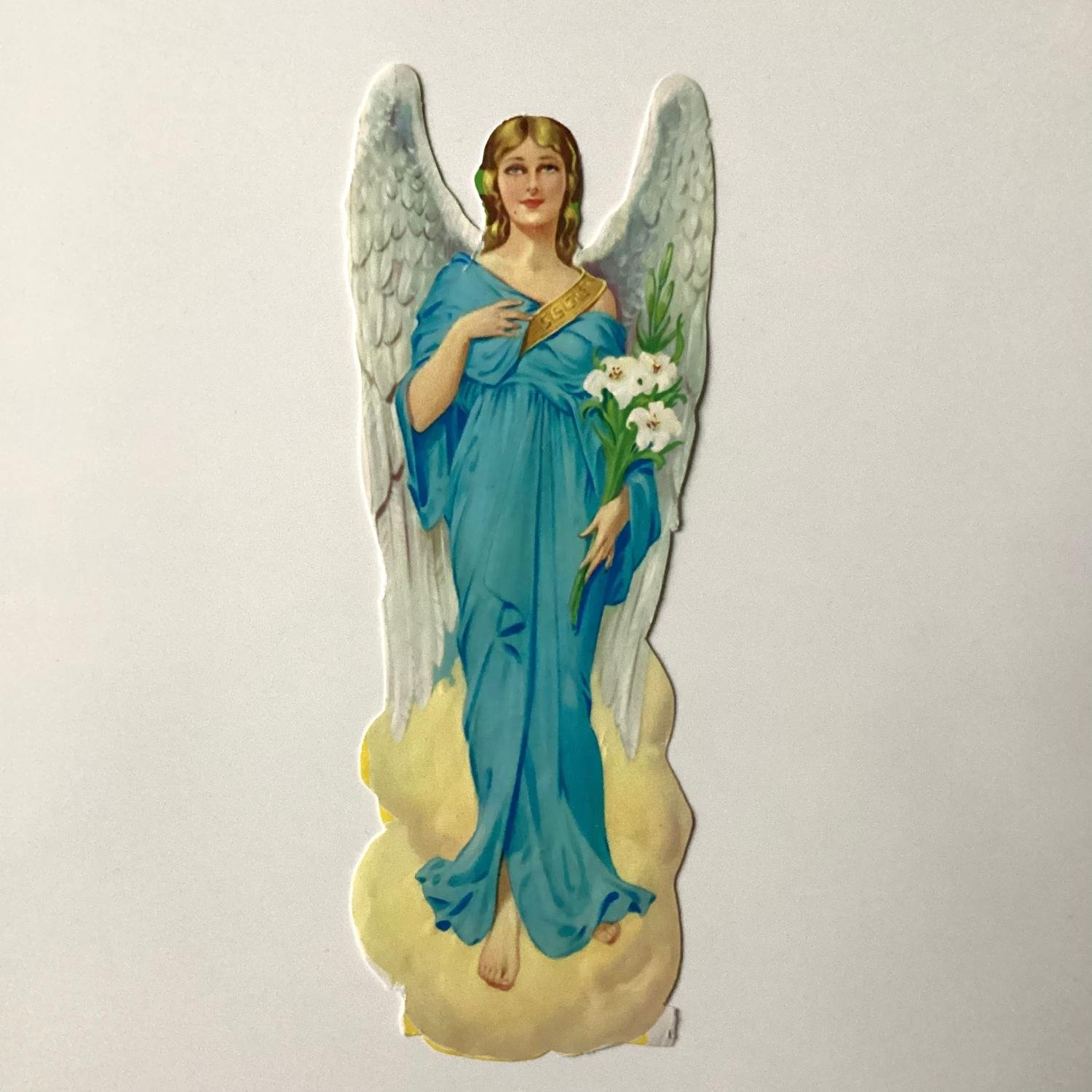 Vintage Mlp Vacker Blå julängel Ängel julmärken.. | Köp på Tradera ...