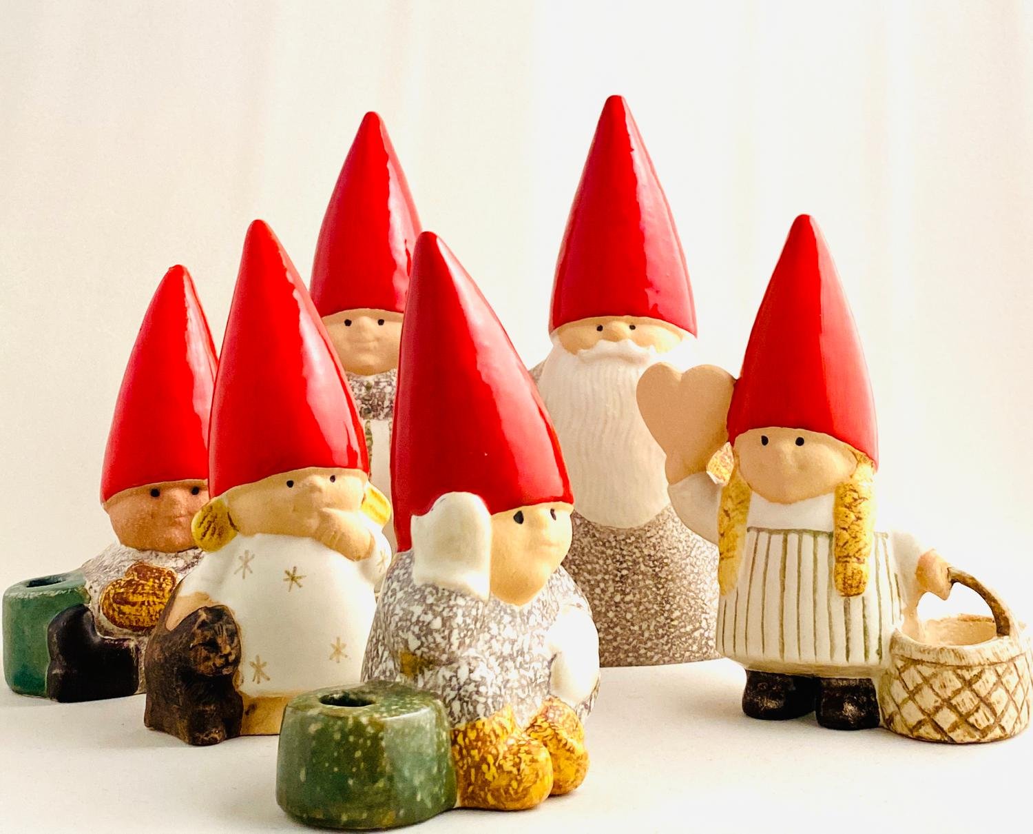 Gustavsberg - Tomtefamiljen - Hela familjen 6 st tomtar design Lisa ...