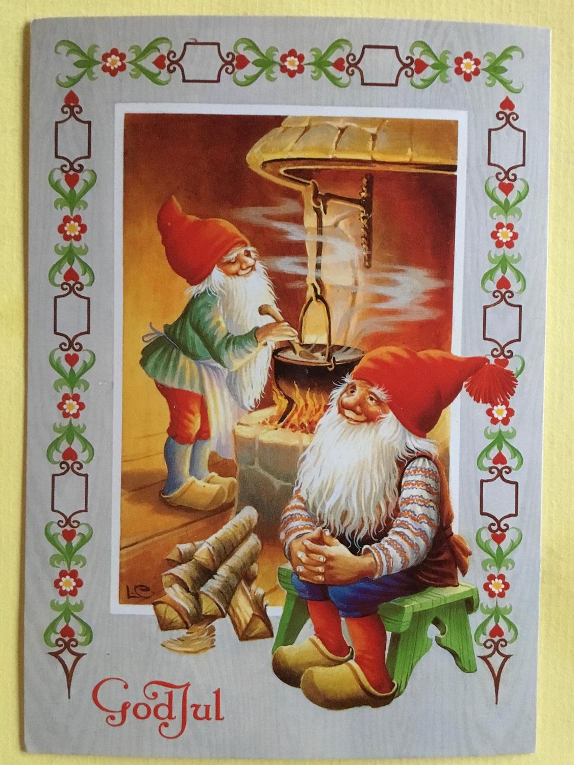 Julkort Tomtar LC Lars Carlsson | Köp på Tradera (576194928)